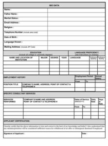 11+ Biodata Format for Job PDF & Word Free Download 2023