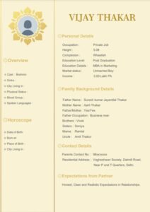 10+ Marriage Biodata Format in Word and PDF